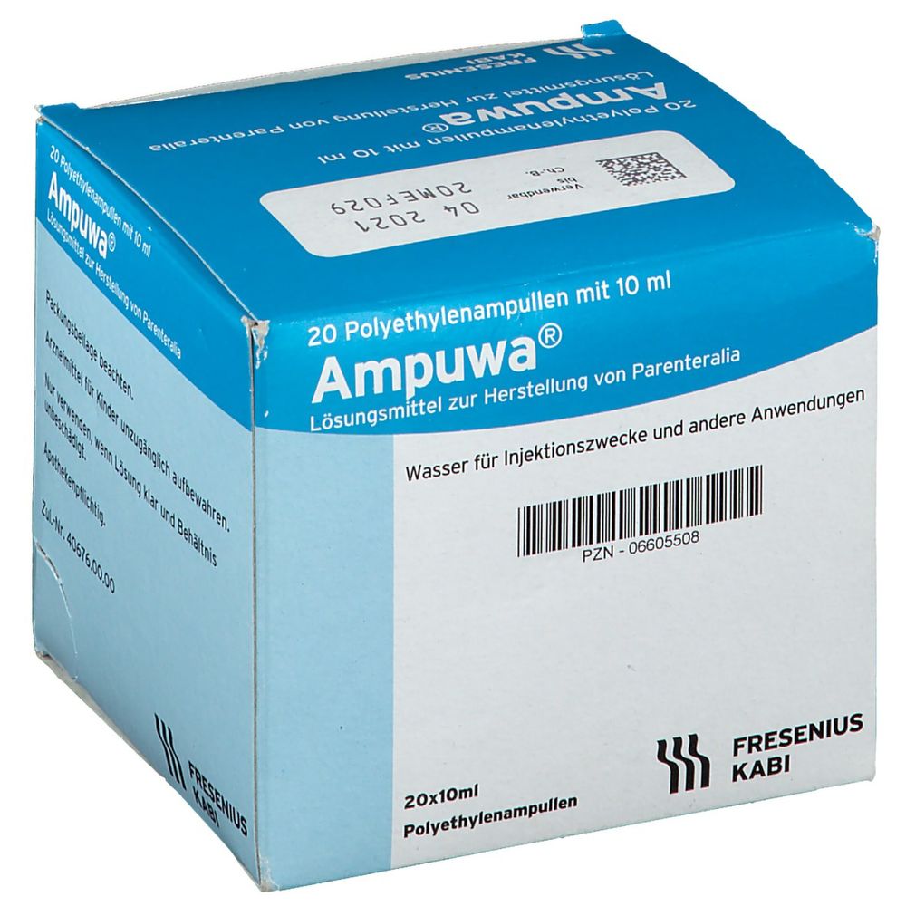 Ampuwa® Wasser für Injektionszwecke 20x10 ml - shop-apotheke.com