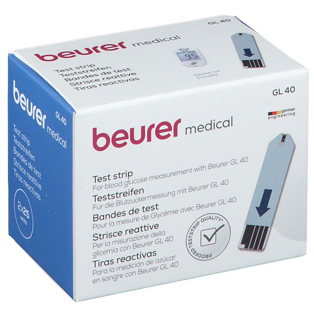 beurer Blutzucker-Teststreifen GL40 50 St - shop-apotheke.com