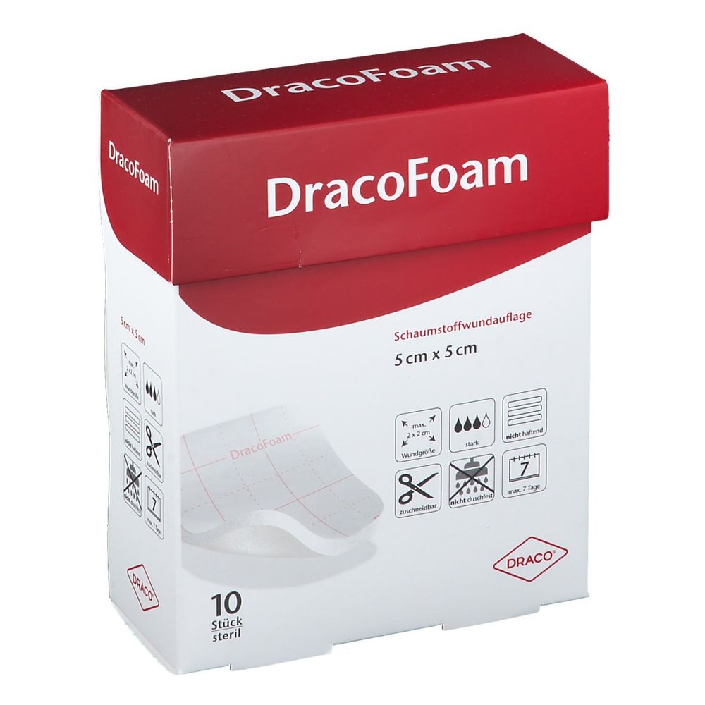 DracoFoam non-haft steril 5 x 5 cm 10 St - shop-apotheke.com