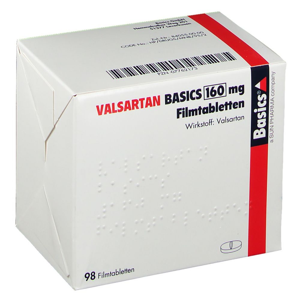 VALSARTAN BASICS 160 mg 98 St - shop-apotheke.com