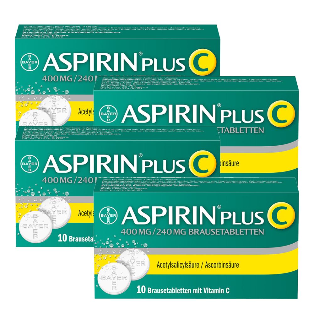Aspirin® Plus C Brausetabletten 4x10 St - shop-apotheke.com
