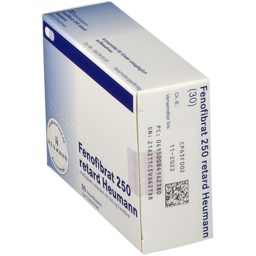 Fenofibrat 250 retard Heumann 30 St - shop-apotheke.com