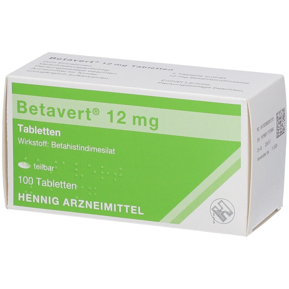 Betavert® 12 mg 100 St - shop-apotheke.com