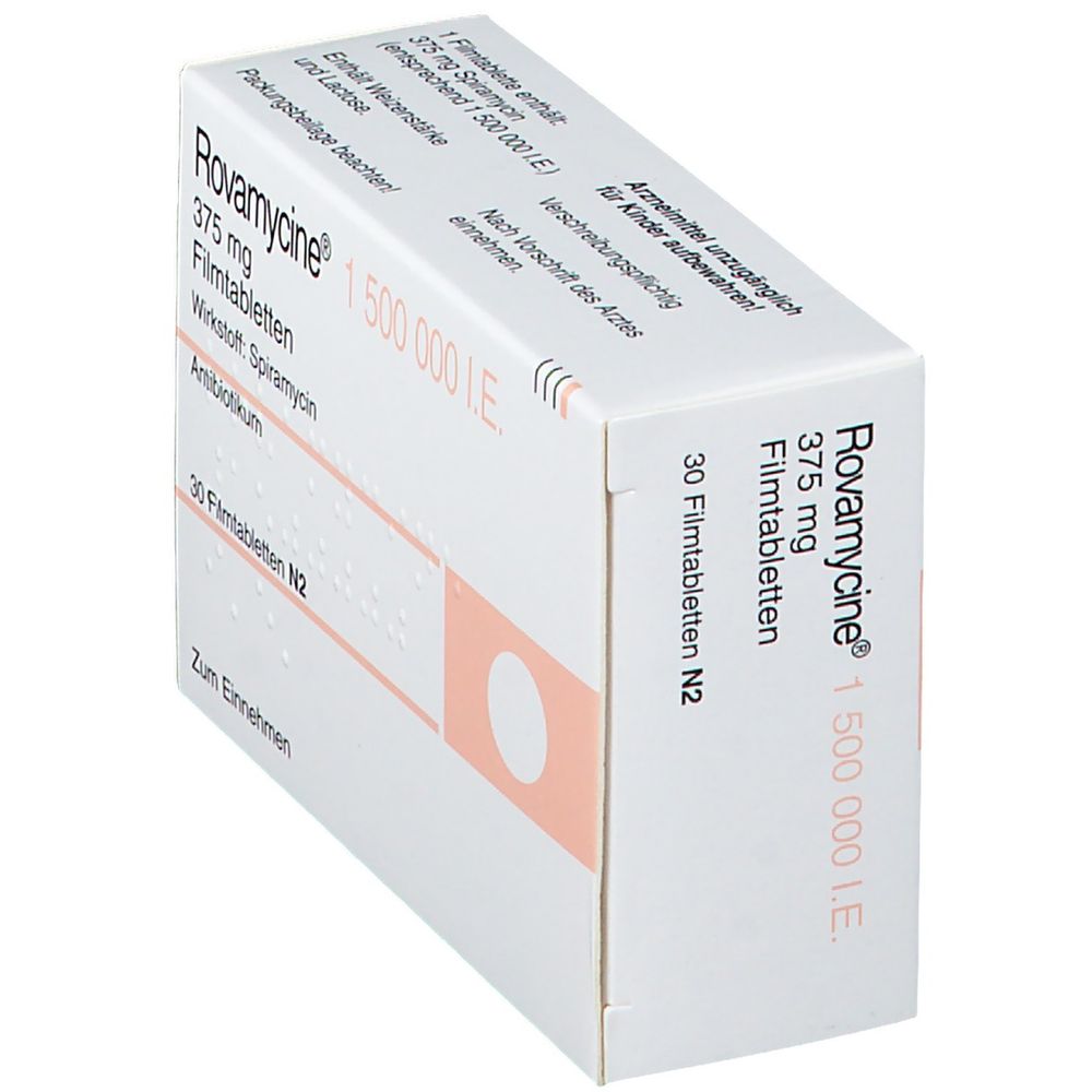 Rovamycine® 1 500 000 I.E. 375 mg 30 St - shop-apotheke.com
