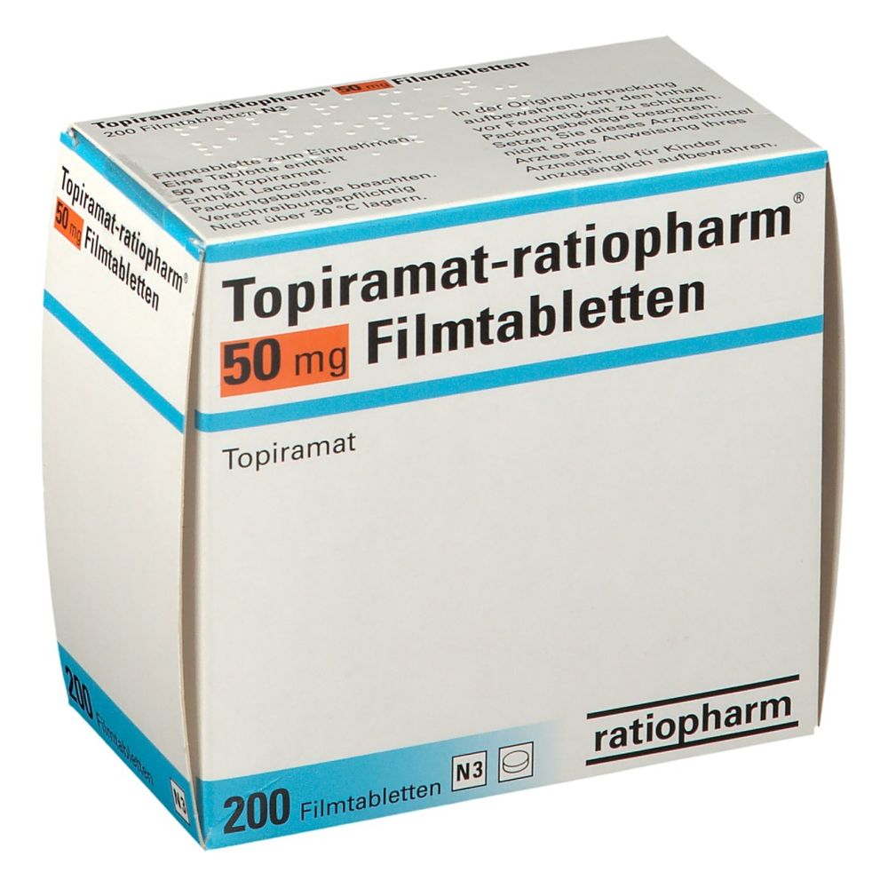 Topiramat-ratiopharm® 50 mg 200 St - shop-apotheke.com