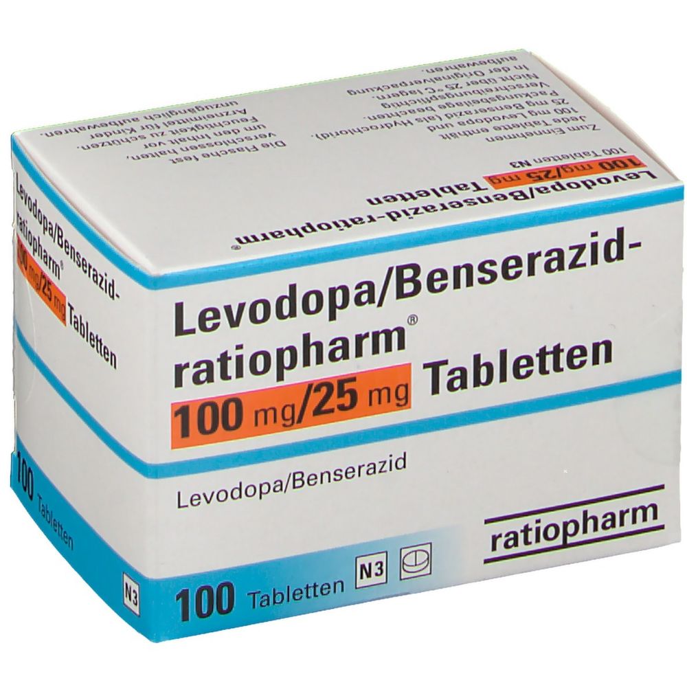 Levodopa/Benserazid-ratiopharm® 100 mg/25 mg 100 St - shop-apotheke.com