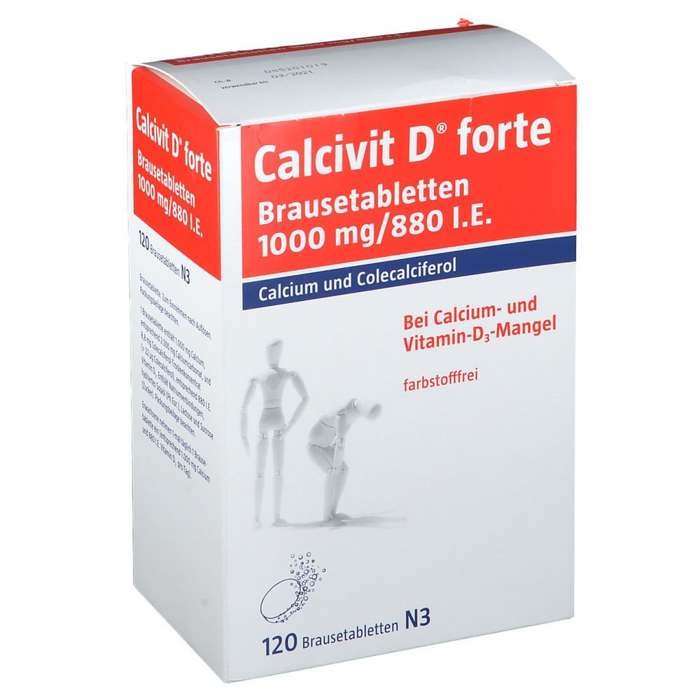 Calcivit D® forte Brausetabletten, 1000 mg/880 I.E. 120 St - shop ...