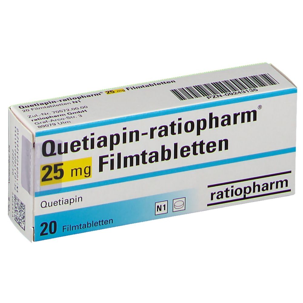 Quetiapin-ratiopharm® 25 mg 20 St - shop-apotheke.com