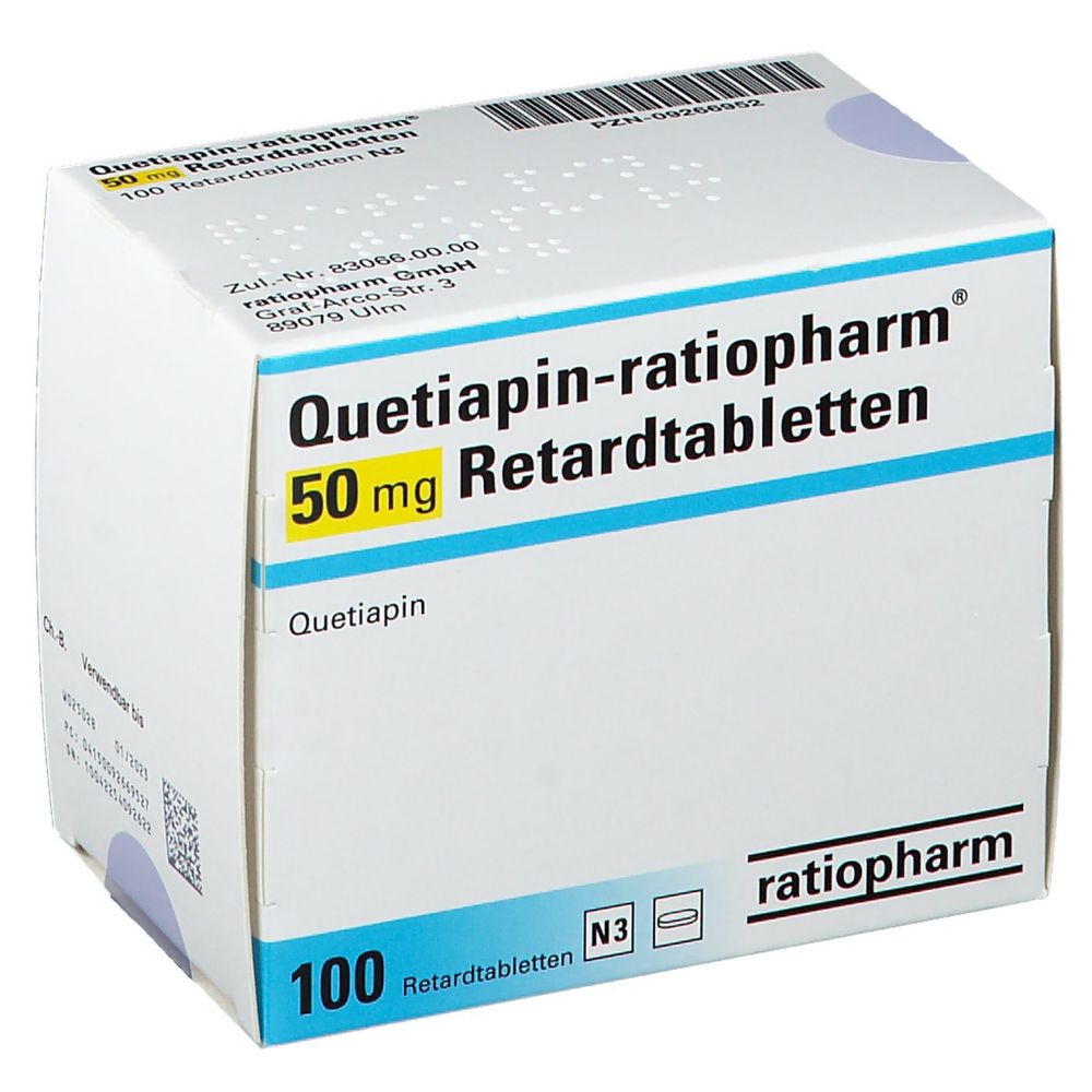 Quetiapin-ratiopharm® 50 mg 100 St - shop-apotheke.com