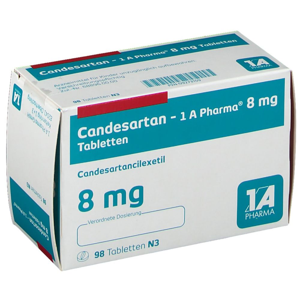 Candesartan - 1 A Pharma® 8 mg 98 St - shop-apotheke.com