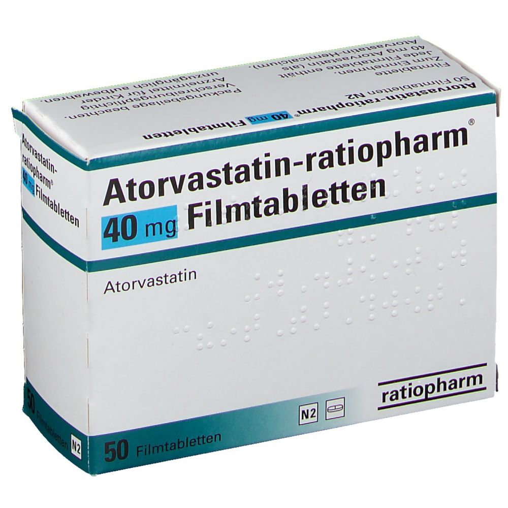 Atorvastatin-ratiopharm® 40 mg 50 St - shop-apotheke.com