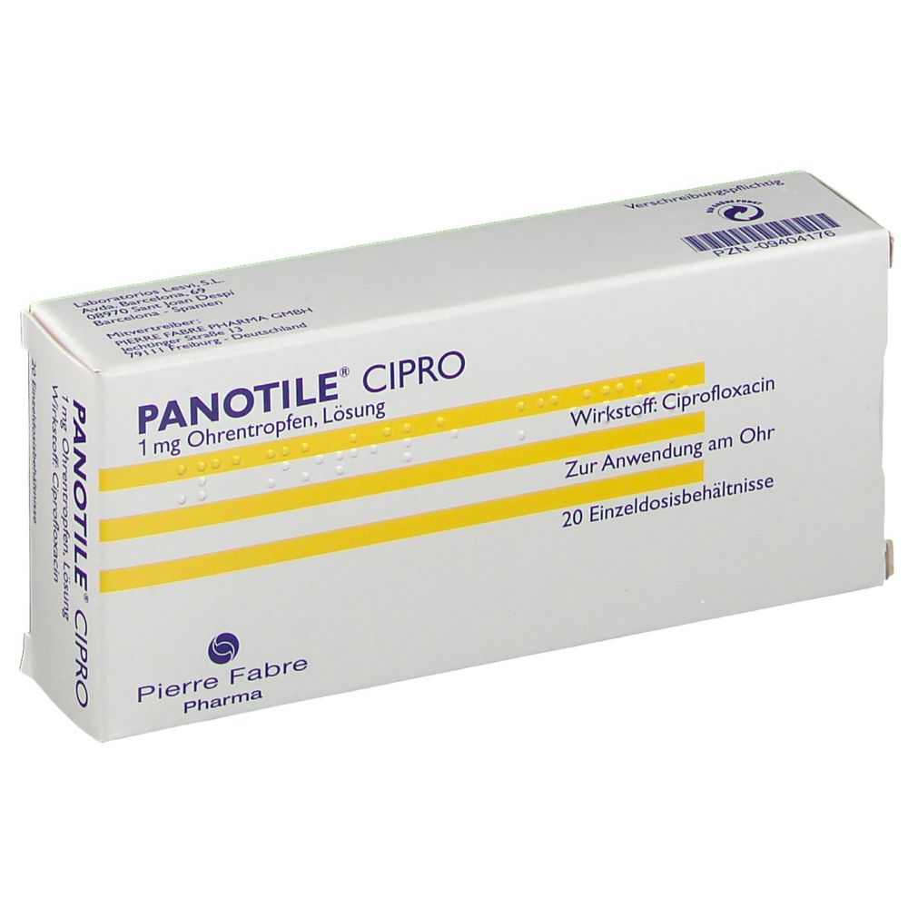 Panotile® Cipro 1 mg Ohrentropfen 20x0,5 ml - shop-apotheke.com