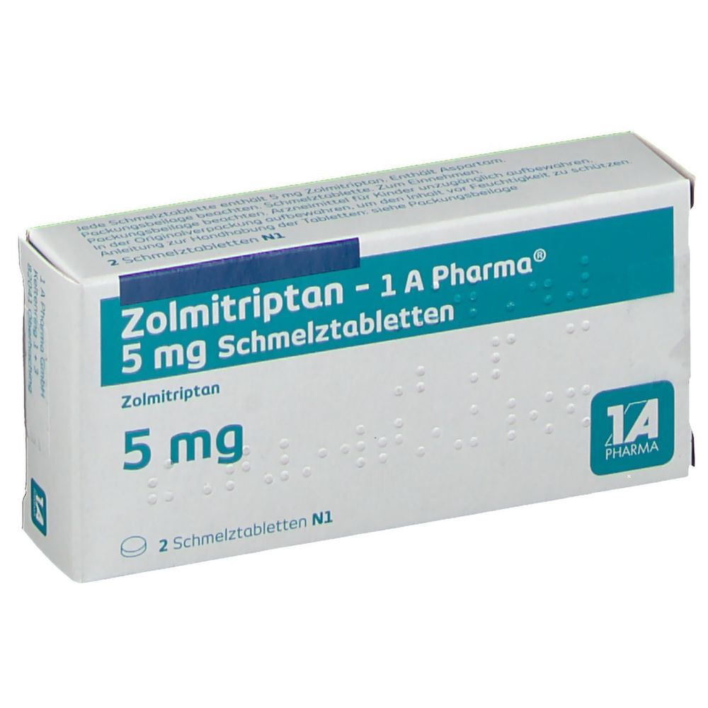 Zolmitriptan - 1 A Pharma® 5 mg Schmelztabletten 2 St - shop-apotheke.com