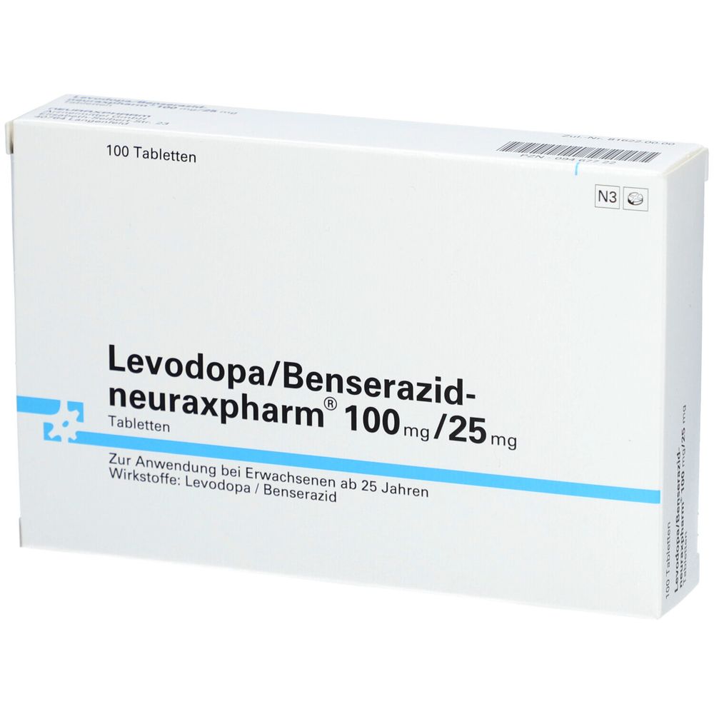 Levodopa/Benserazid-neuraxpharm® 100 mg/25 mg 100 St - shop-apotheke.com