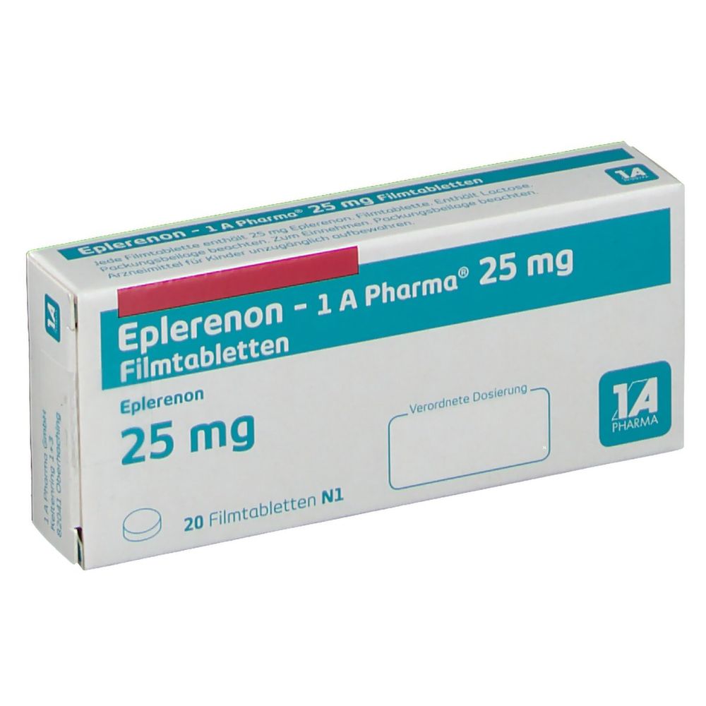 Eplerenon - 1A Pharma® 25 mg 20 St - shop-apotheke.com