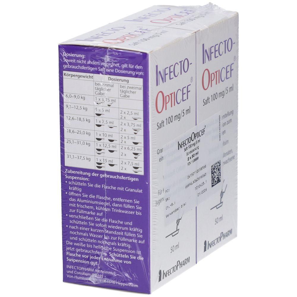 InfectoOpticef® Saft 100 mg/5 ml 2x50 ml - shop-apotheke.com