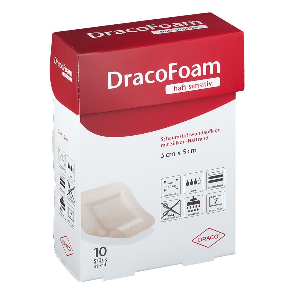 DracoFoam haft sensitive 5 x 5 cm 10 St - shop-apotheke.com