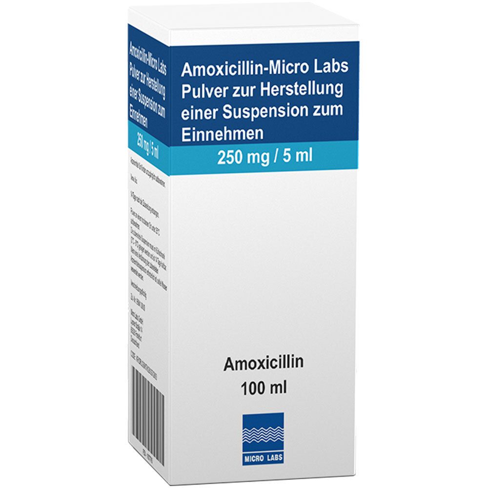 Amoxicillin-Micro Labs 250 mg/5 ml 100 ml - shop-apotheke.com