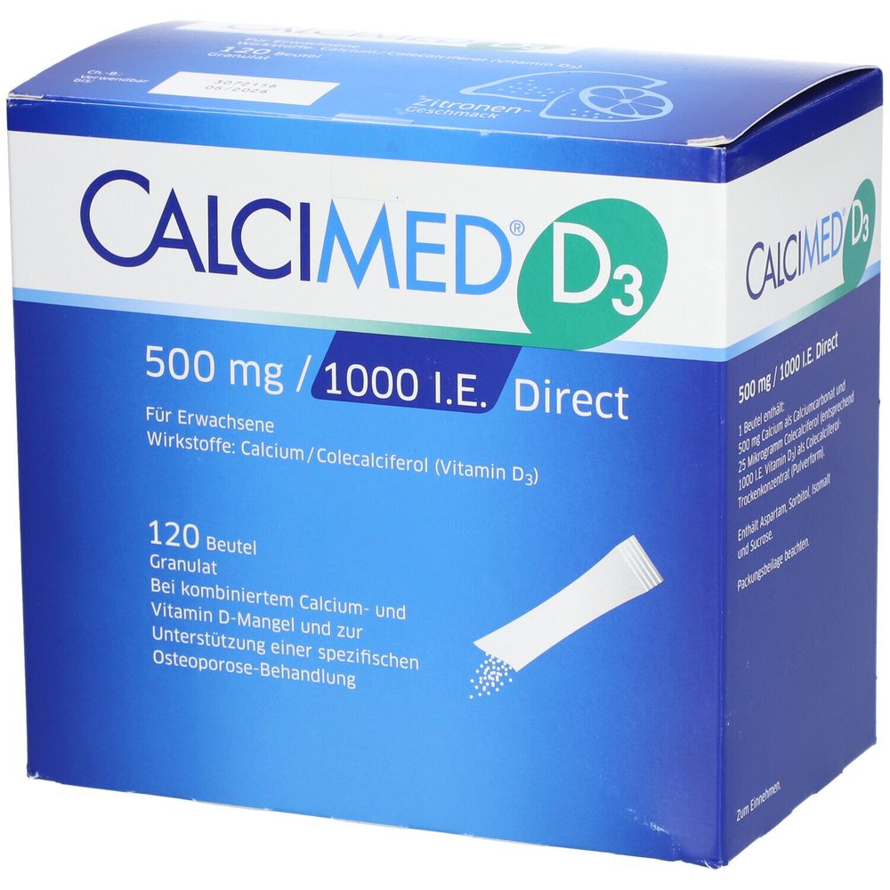 CALCIMED® D3 500mg / 1000 I.E. Direct 120 St - shop-apotheke.com