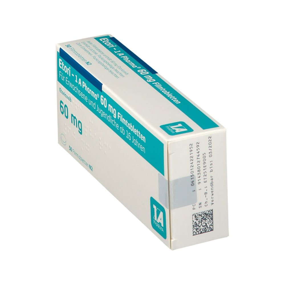Etori - 1 A Pharma® 60 mg 50 St - shop-apotheke.com