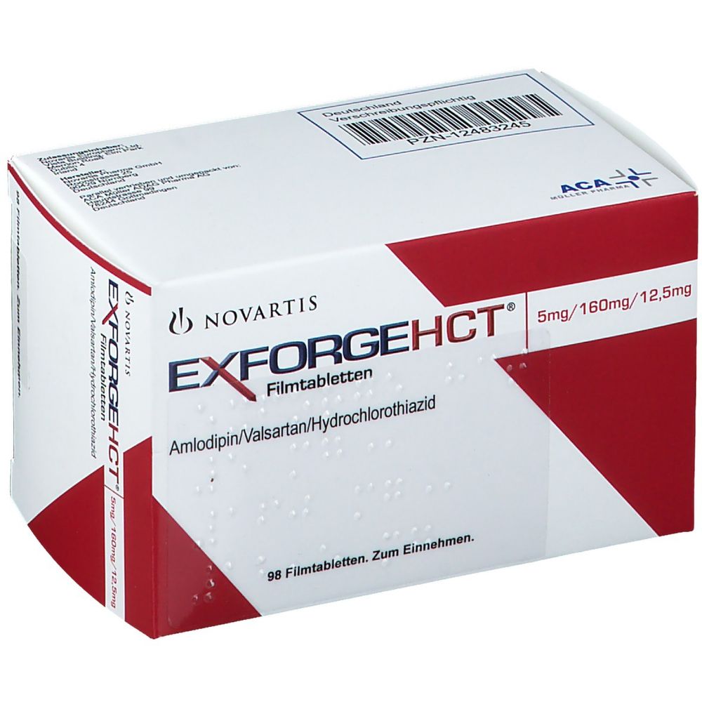 EXFORGE HCT 5 mg/160 mg/12,5 mg 98 St - shop-apotheke.com