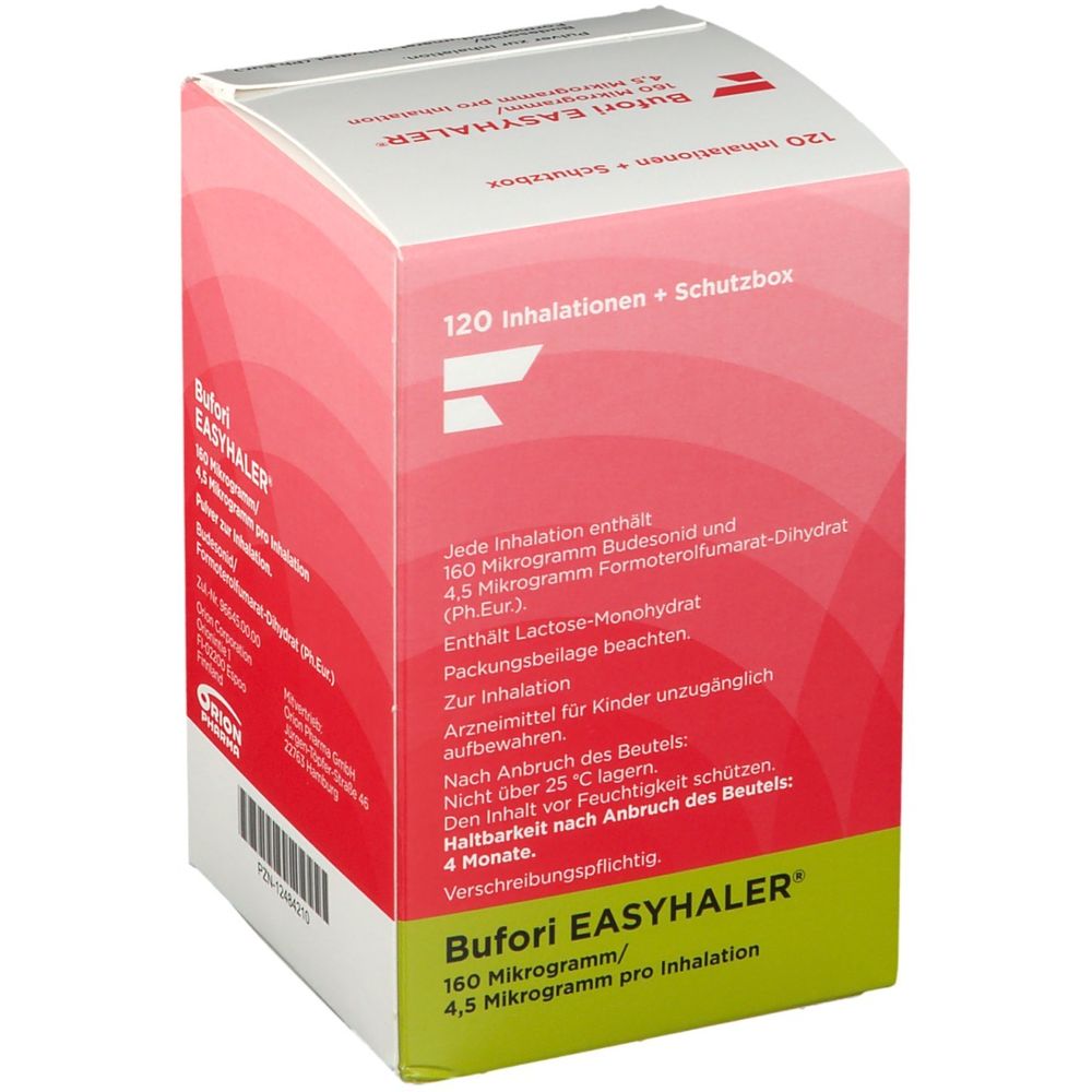 Bufori Easyhaler 160/4,5 µg/Dosis 120 ED+Schutzbox 1 St - shop-apotheke.com