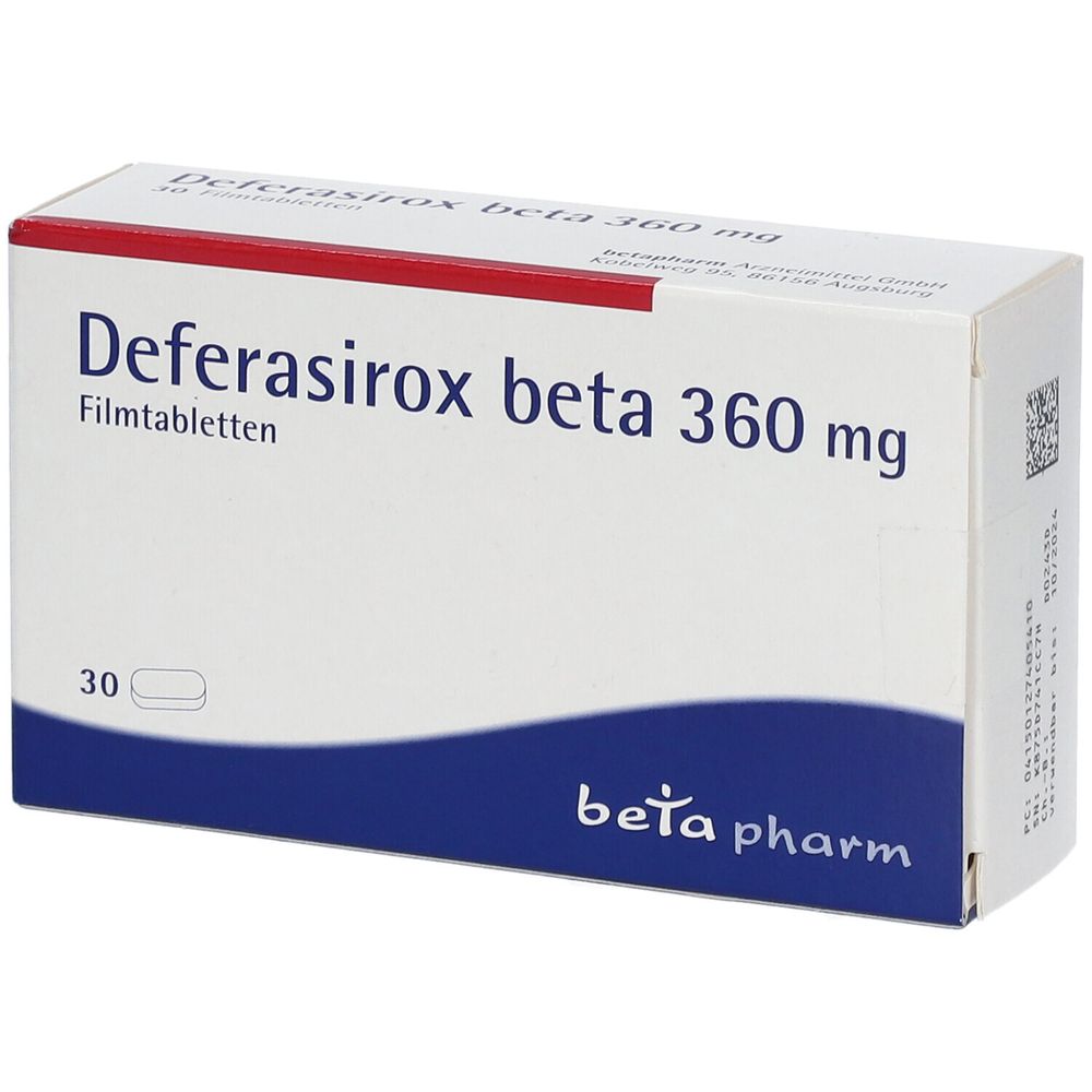 DEFERASIROX beta 360 mg Filmtabletten 30 St - shop-apotheke.com