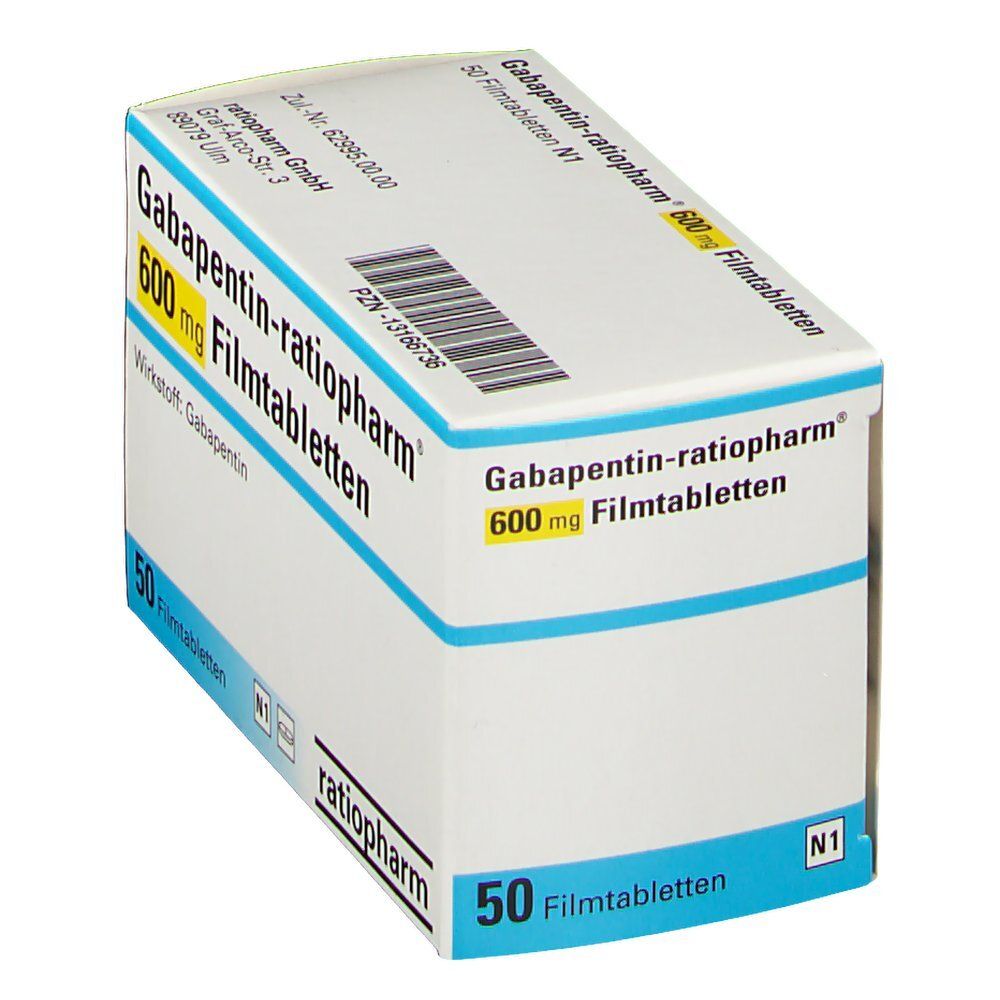 Gabapentin-ratiopharm® 600 mg 50 St - shop-apotheke.com