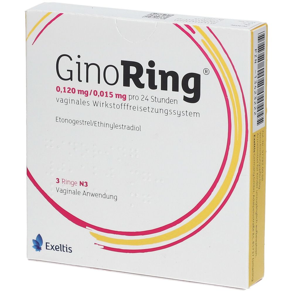 GinoRing® 0,120 mg/0,015 mg pro 24 Stunden 3 St - shop-apotheke.com