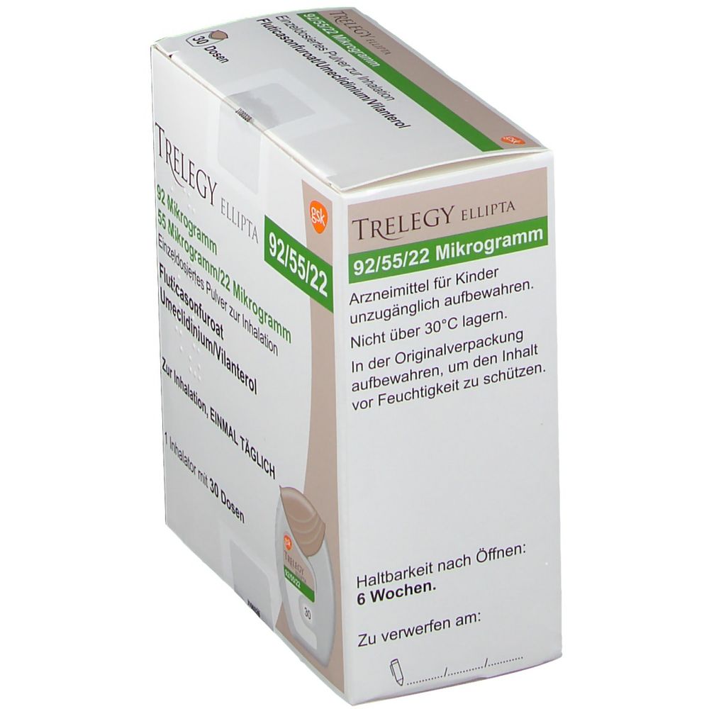 TRELEGY ELLIPTA 92 Mikrogramm/22 Mikrogramm 1 St - shop-apotheke.com