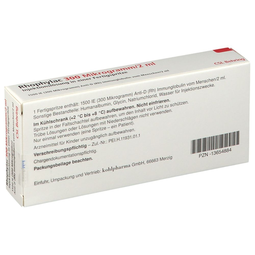 Rhophylac 300 µg/2 ml 1x2 ml - shop-apotheke.com