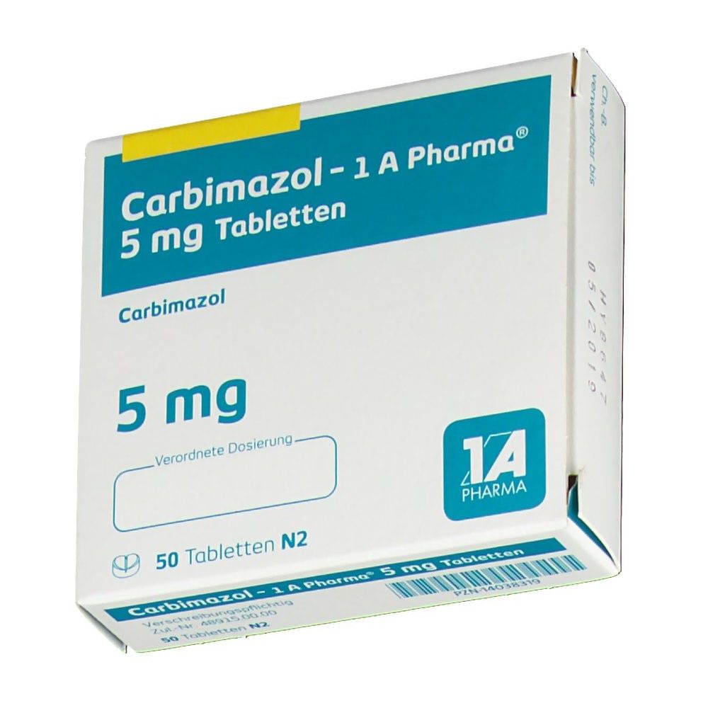 Carbimazol - 1 A Pharma® 5 mg 50 St - shop-apotheke.com