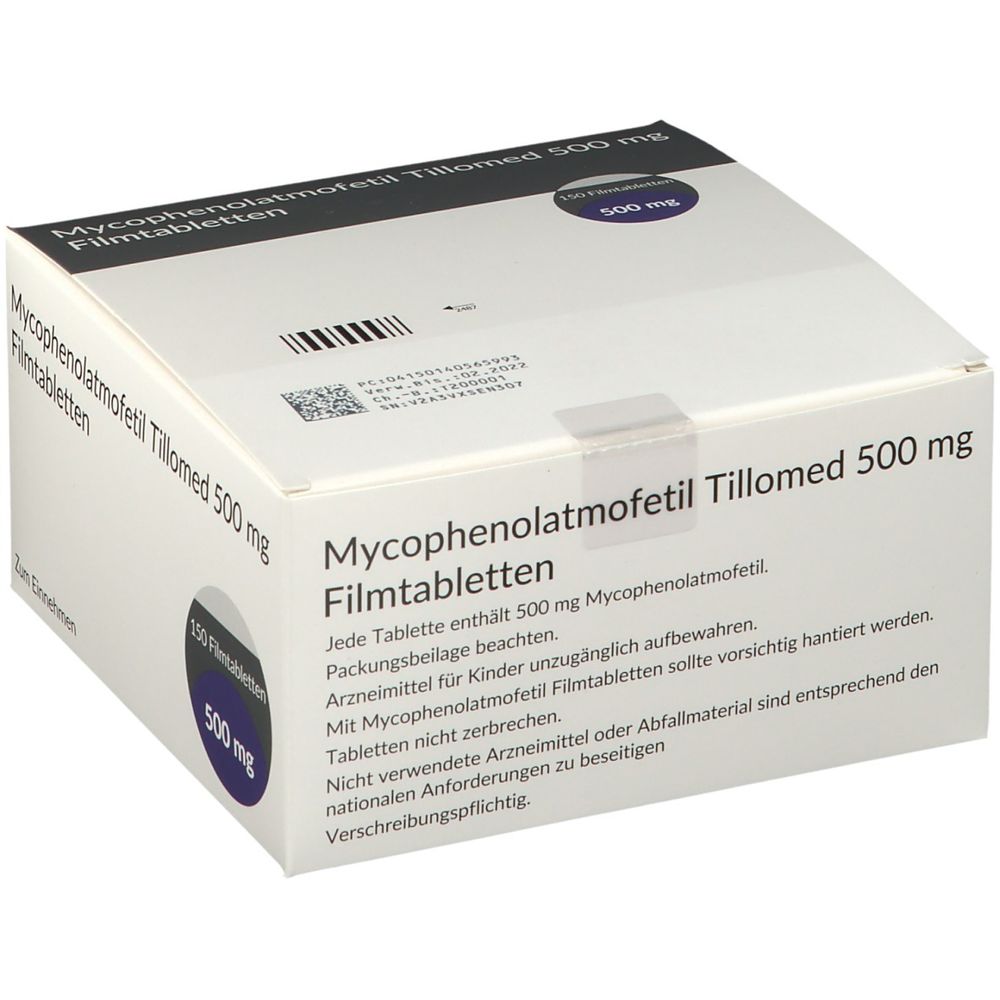 Mycophenolatmofetil Tillomed 500 mg 150 St - shop-apotheke.com