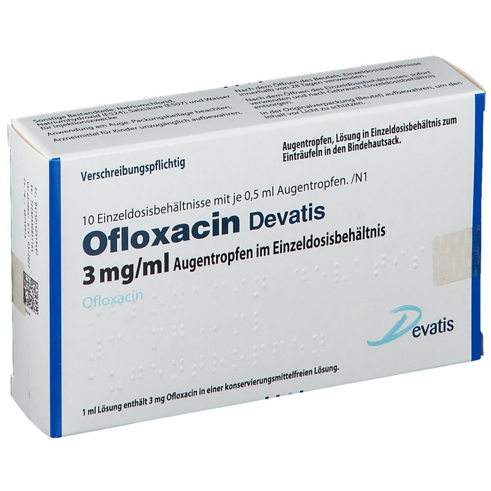 Ofloxacin Devatis 3 mg/ml 10x0,5 ml - shop-apotheke.com