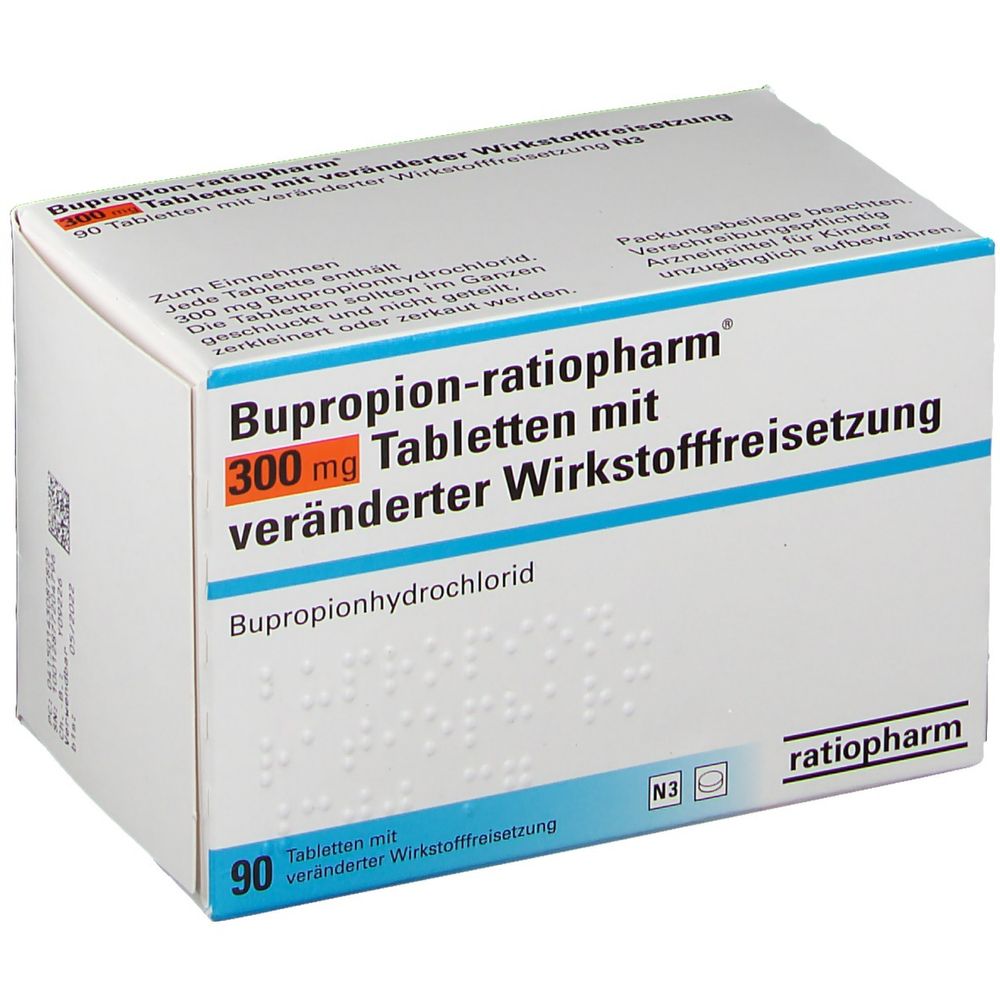 Bupropion-ratiopharm® 300 mg 90 St - shop-apotheke.com