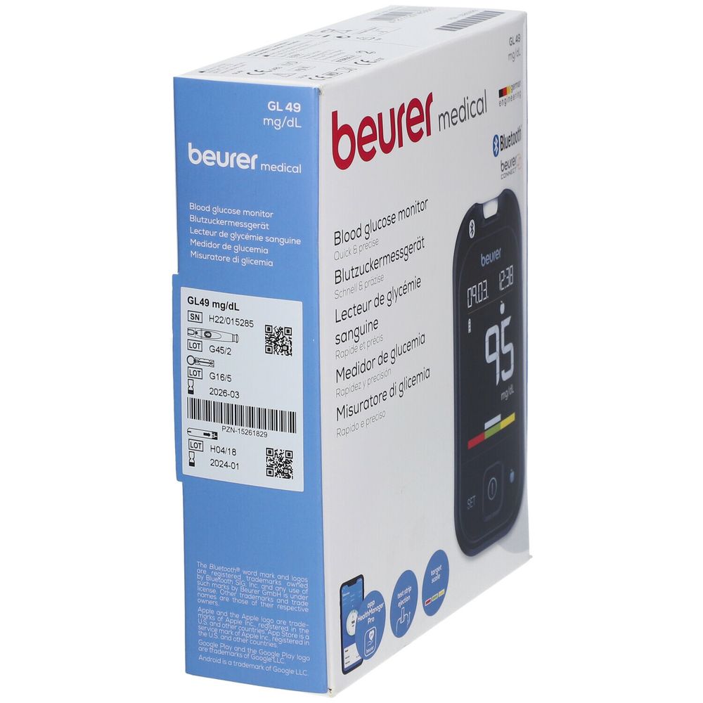 Beurer Blutzuckermessgerät GL 49 mmol/L 1 St - shop-apotheke.com
