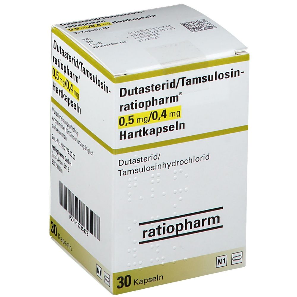Dutasterid/Tamsulosin-ratiopharm® 0,5 mg/0,4 mg 30 St - shop-apotheke.com