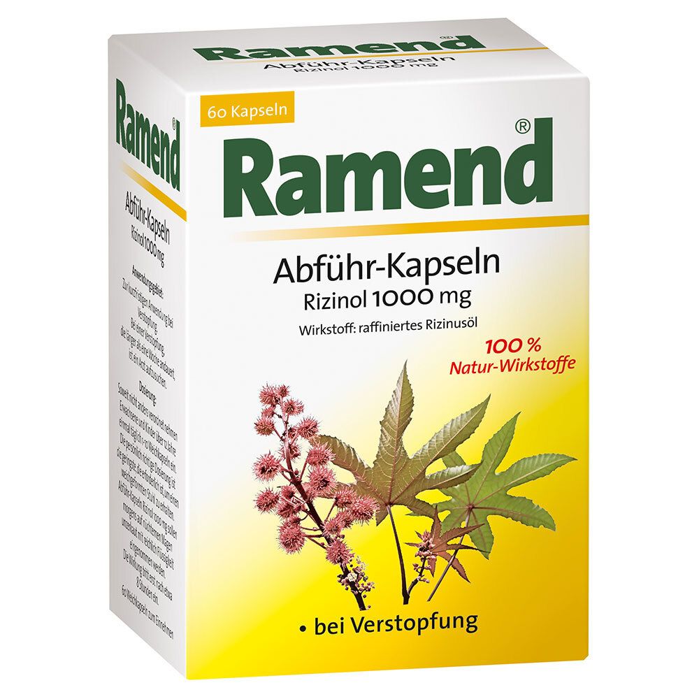 Ramend ® Abführ-Kapseln Rizinol 1000 mg 60 St - shop-apotheke.com
