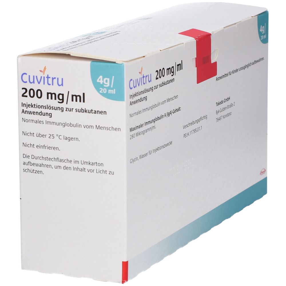 CUVITRU 200mg/ml Inj-Lsg.z.subkutanen Injektion 4g 20x20 ml - shop ...