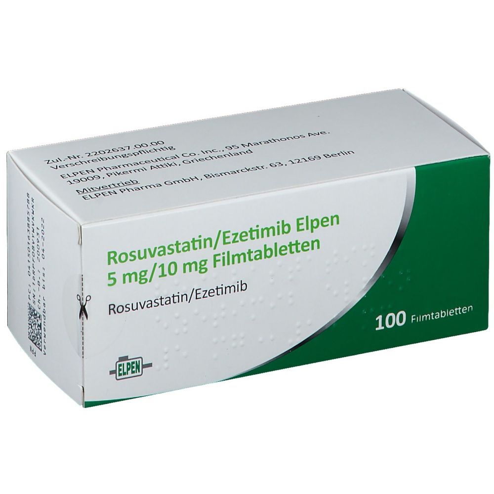 Rosuvastatin/Ezetimib Elpen 5 mg/10 mg 100 St - shop-apotheke.com
