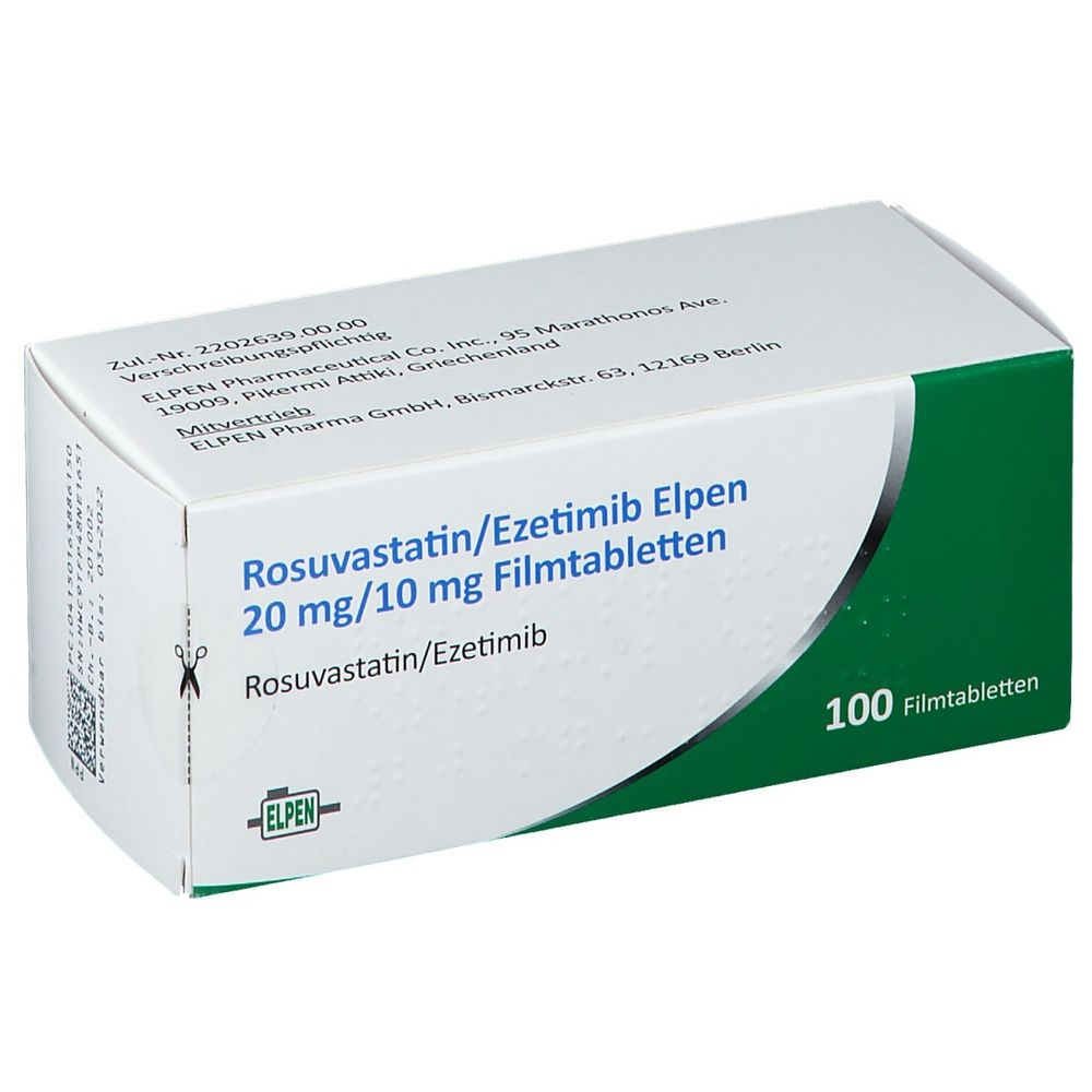 Rosuvastatin/Ezetimib Elpen 20 mg/10 mg 100 St - shop-apotheke.com