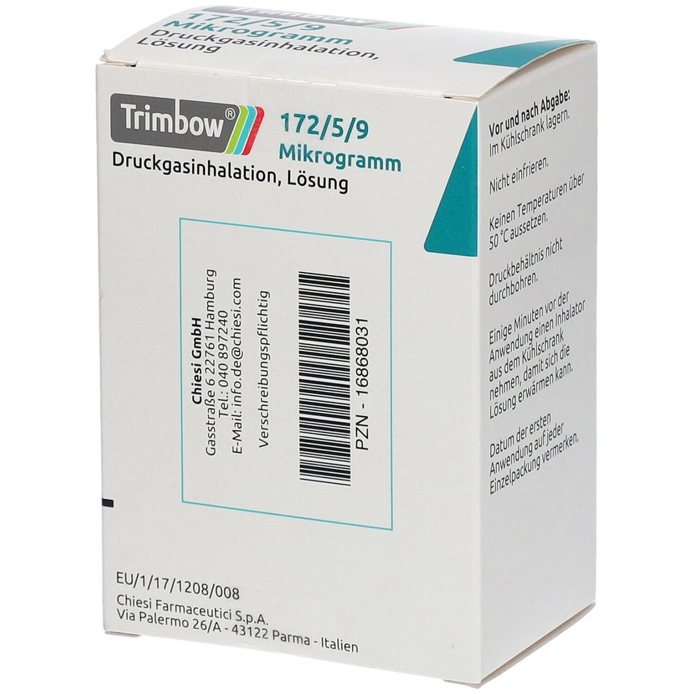 TRIMBOW 172 µg/5 µg/9 µg 120 Hub Druckgasinhalat. 2 St - shop-apotheke.com
