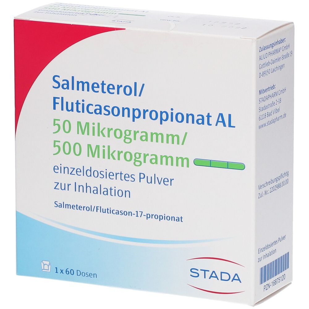 Salmeterol/Fluticasonpropionat Al 50µg/500µg STADA® 1x60 St - shop ...