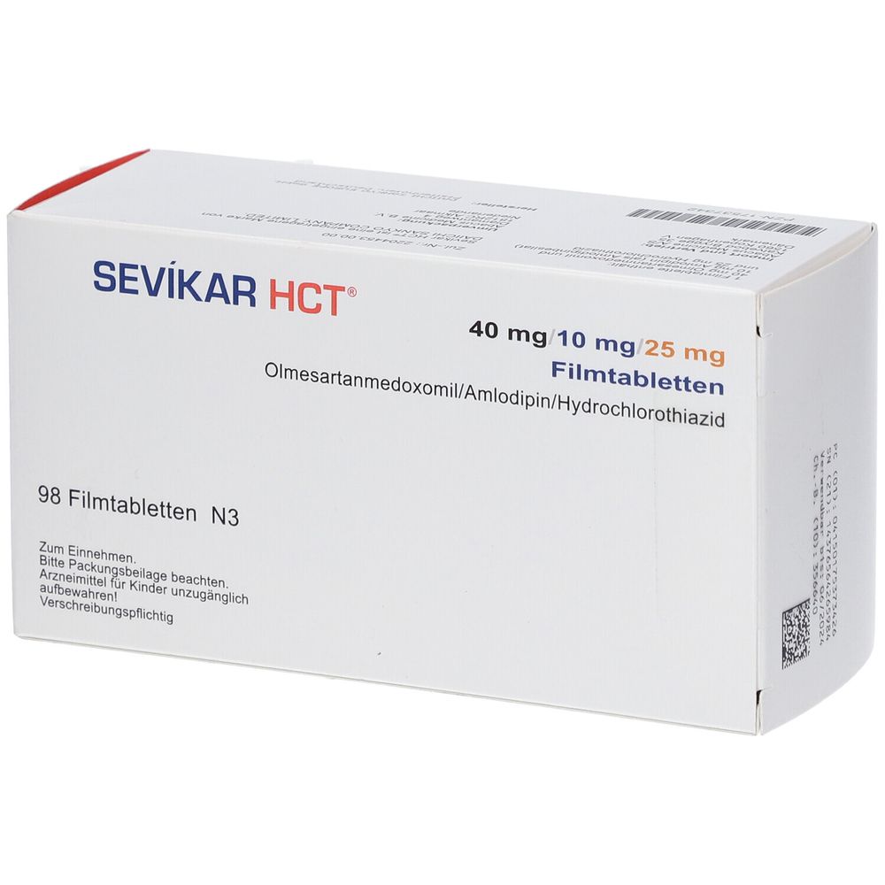 SEVIKAR HCT 40 mg/10 mg/25 mg Filmtabletten 98 St - shop-apotheke.com