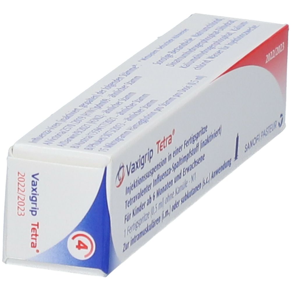 VAXIGRIP Tetra 2022/2023 Inj.Susp.Fertigspr.o.Kan. 1 St - shop-apotheke.com