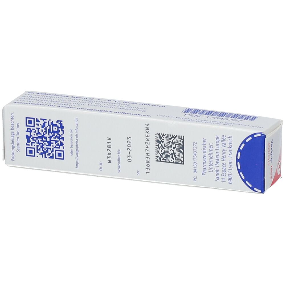 VAXIGRIP Tetra 2022/2023 Inj.Susp.Fertigspr.o.Kan. 1 St - shop-apotheke.com