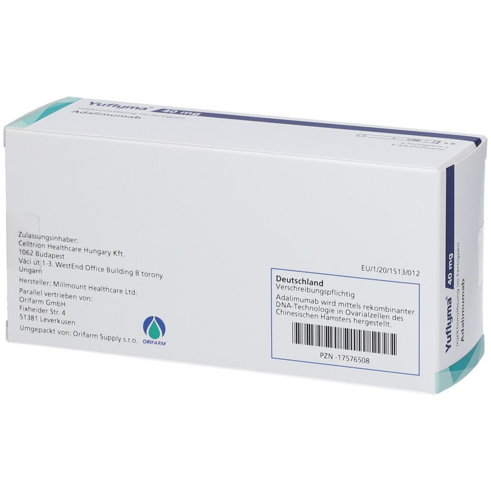 YUFLYMA 40 mg/0,4 ml Inj.-Lösung im Fertigpen 6 St - shop-apotheke.com