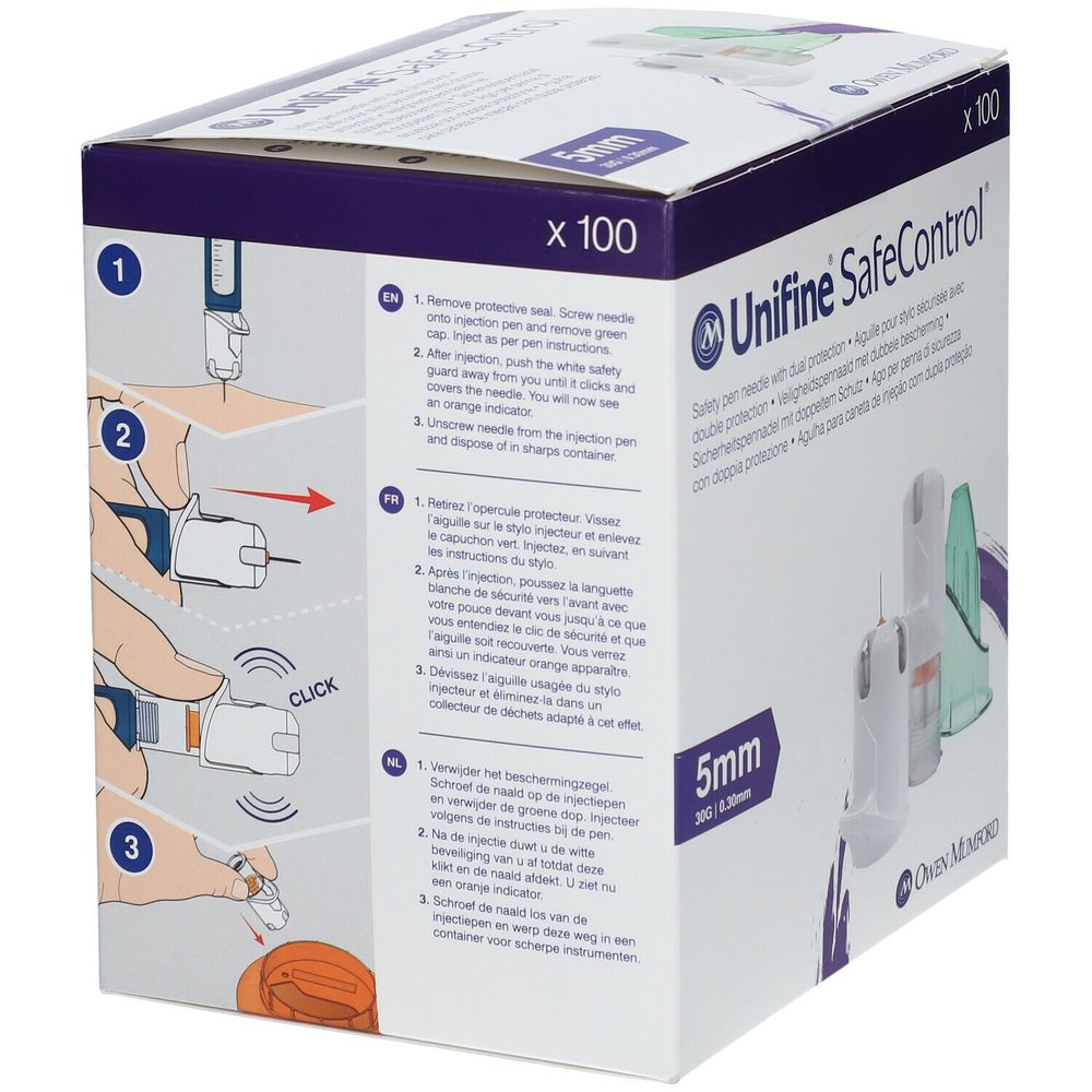 Owen Mumford Unifine® SafeControl® Pen-Nadel 5 mm x 30 G 100 St - shop ...