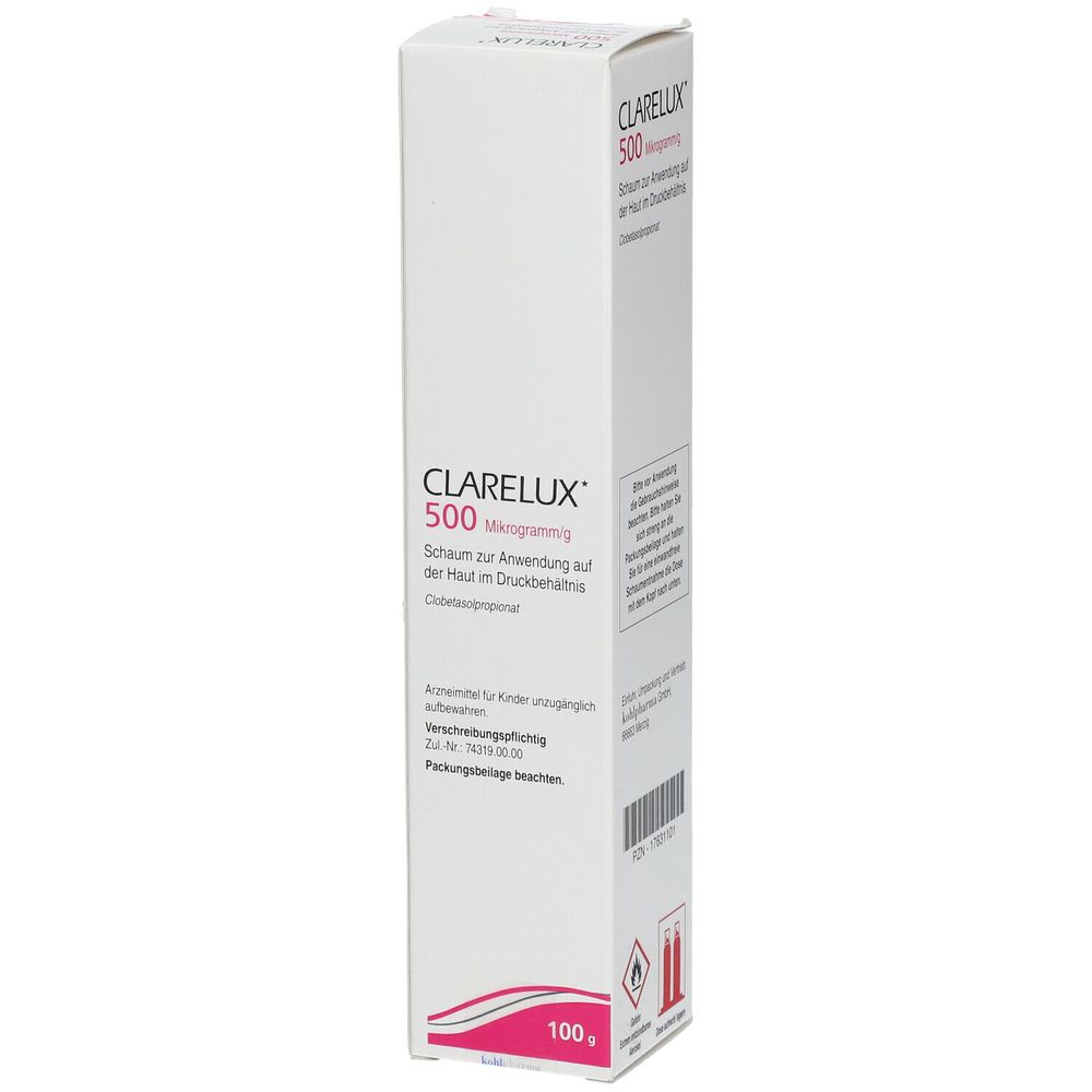 CLARELUX 500 µg/g Schaum z.Anwendung a.d.Haut 100 g - shop-apotheke.com
