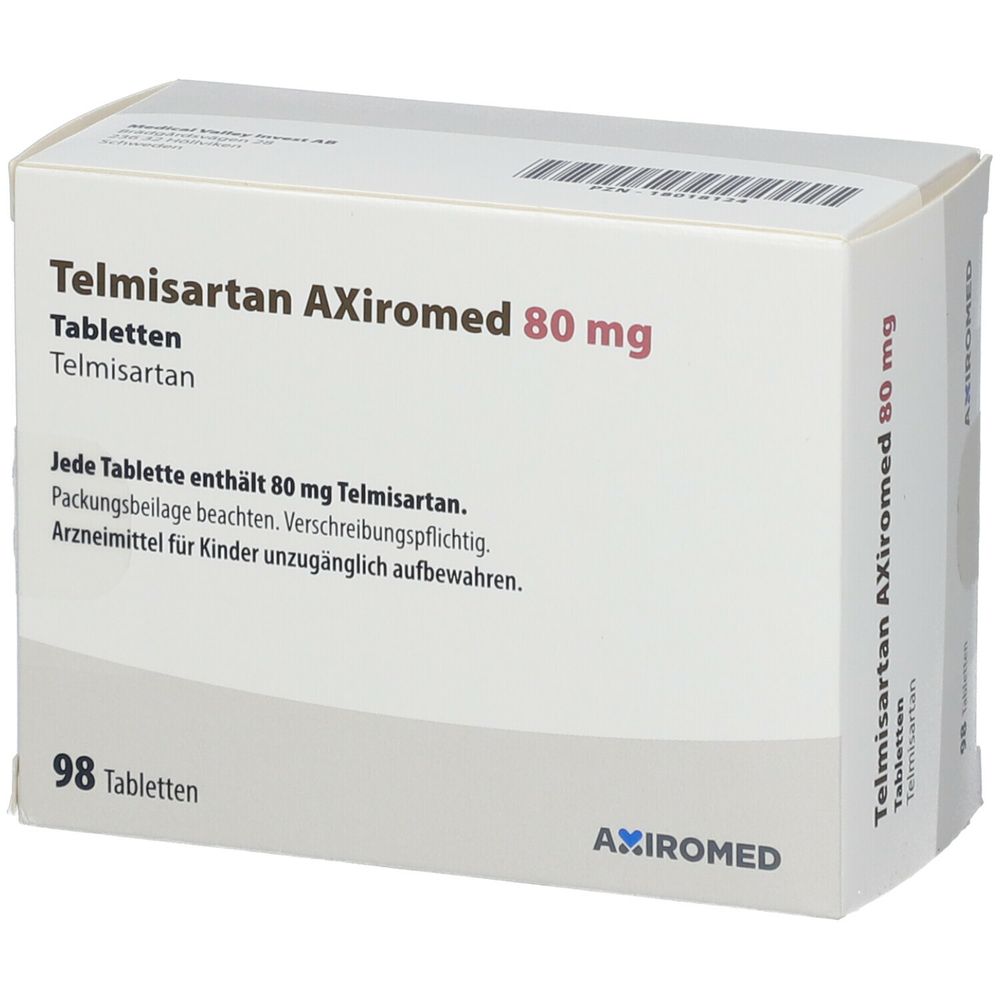 TELMISARTAN AXiromed 80 mg Tabletten 98 St - shop-apotheke.com
